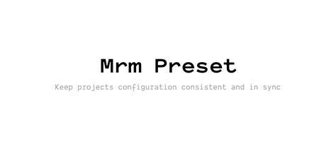 Github Adonisjsmrm Preset This Repo Is The Preset Used To Adonisjs Team To Manage And Keep