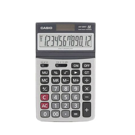 Casio卡西歐 12位數可掀式面板商用計算機ax 120st 計算機 Yahoo奇摩購物中心