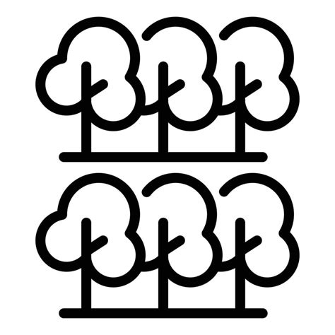 Ranch Tree Garden Icon Outline Style Vector Art At Vecteezy