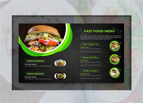Photoshop Action Rustic Restaurant Menu Design Templates