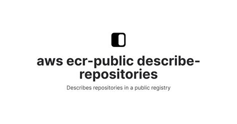 Aws Ecr Public Describe Repositories Fig