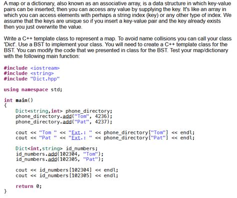 Solved A Map Or A Dictionary Also Known As An Associative