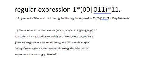 Solved Regular Expression 10001111 1 Implement A Dfa