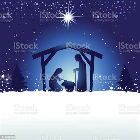 ฉากการประสูติกับครอบครัวศักดิ์สิทธิ์ ภาพประกอบสต็อก ดาวน์โหลดรูปภาพตอนนี้ ฉากการประสูติ