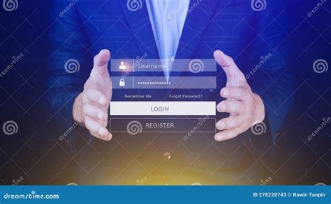 Cyber Security And Security Password Login Online Concept Hands Typing And Entering Username And