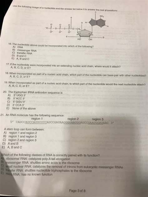 solved use the following image of a nucleotide and the