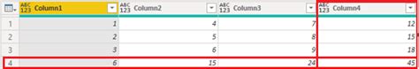 calculate row total and column total in power quer microsoft