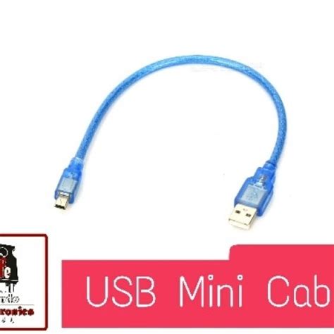 Jual Kabel Data Usb A To Mini Usb B Male Kabel Biru Phone Arduino Nano