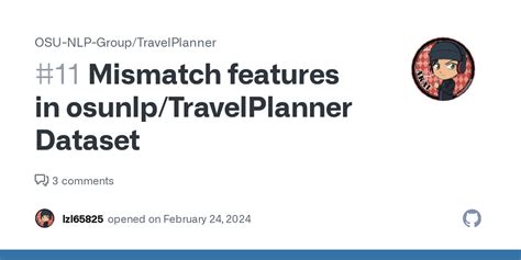 Mismatch Features In Osunlptravelplanner Dataset · Issue 11 · Osu Nlp