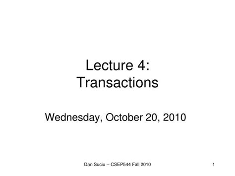 Ppt Lecture 4 Transactions Powerpoint Presentation Free Download Id2630212
