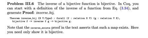 Solved Problem Iii6 The Inverse Of A Bijective Function Is