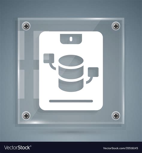 White Server Data Web Hosting Icon Isolated Vector Image