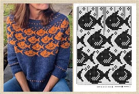 И снова узоры вкруговую по плечам копим схемы выпуск № 43 Мне интересно и мой жаккард Дзен