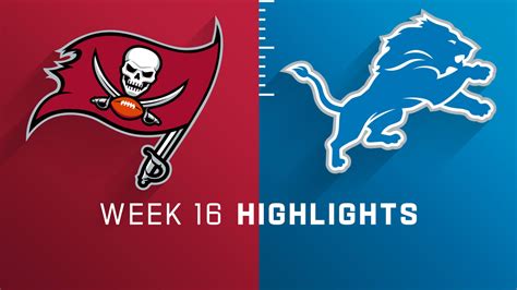 Tampa Bay Buccaneers Vs Detroit Lions Highlights Week 16