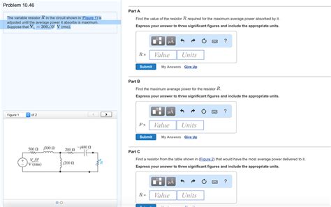 Solved Problem Part A The Variable Resistor R In The Chegg