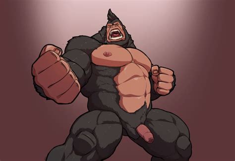 Rule 34 2024 Abs Angry Anthro Ape Balls Barazoku Biceps Deltoids Fangs Fangs Bared Fist