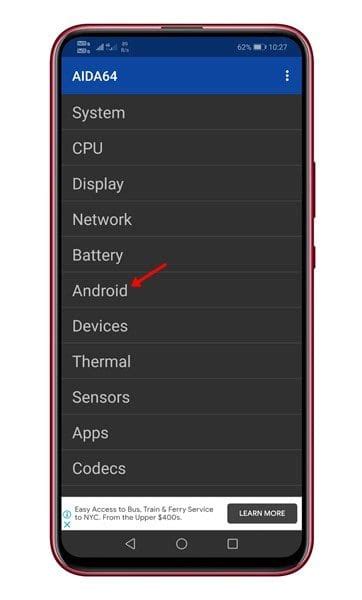 how to check if your device is running on 32 bit or 64 bit android