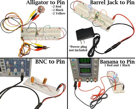 Solderless Breadboard Cable Kit Includes Bnc Banana Alligator And Sciencepurchase