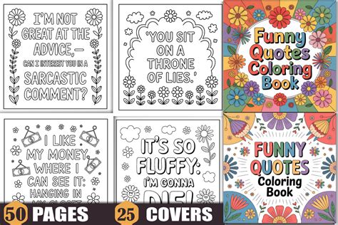 Funny Quotes Coloring Pages Graphic By Protabsorkar11 · Creative Fabrica