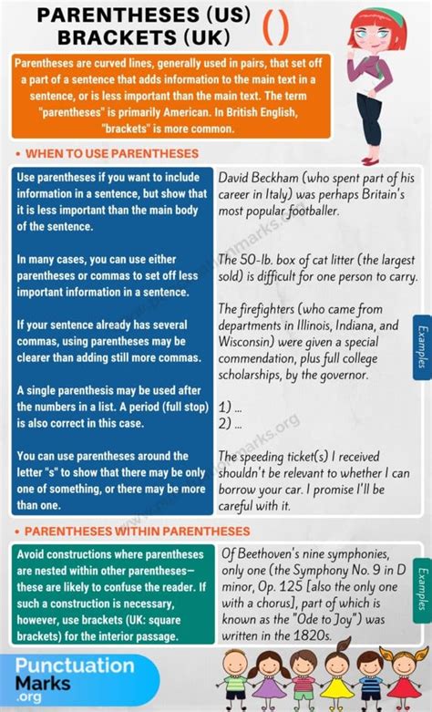 Parentheses US Brackets UK Punctuation Marks