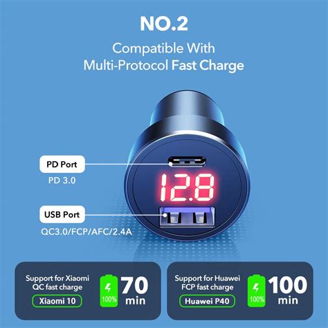 Esr W Autolader Type C Pd Charger Pd Micro Usb S Grandado