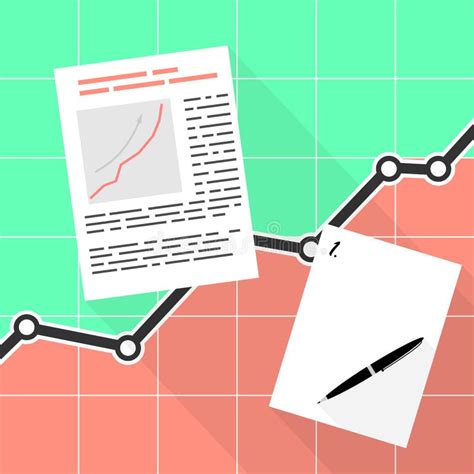 Sheet With Diagram And Text On The Background Of A Large Graph