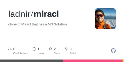 Github Ladnirmiracl Clone Of Miracl That Has A Ms Solution