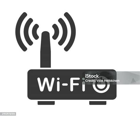 Wifi Router Icon Symbol Shape Set Wlan Modem Sign Logo Silhouette Adsl Dsl Network Internet