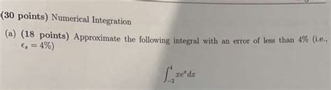 Solved Points Numerical Integration A Points Chegg