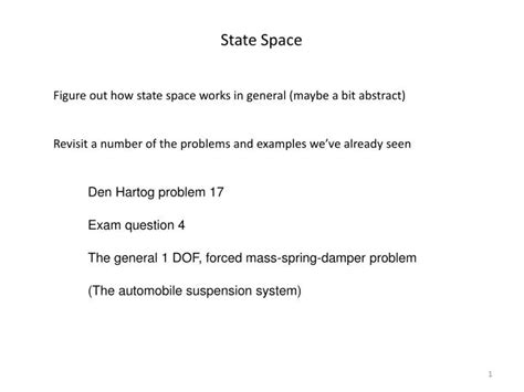 PPT State Space PowerPoint Presentation Free Download ID 1801246