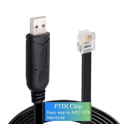 Cable Usb To Rs232 Serial Rj12 Adaptor Converter