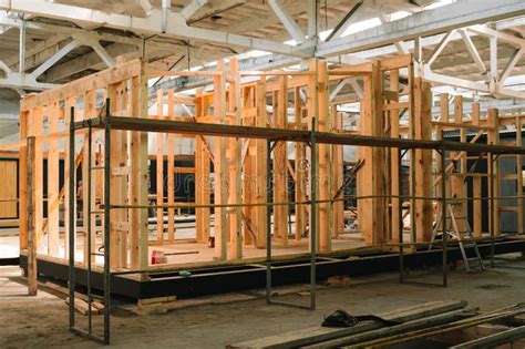 The Frame Of The New Modular House Construction Of New And Modern