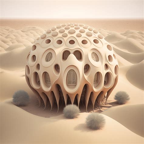 Sea Urchin Inspired Home In The Desert Biomimicry Architecture Natural Architecture Conceptual