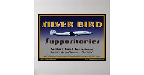 Silver Bird Suppositories Poster Zazzle