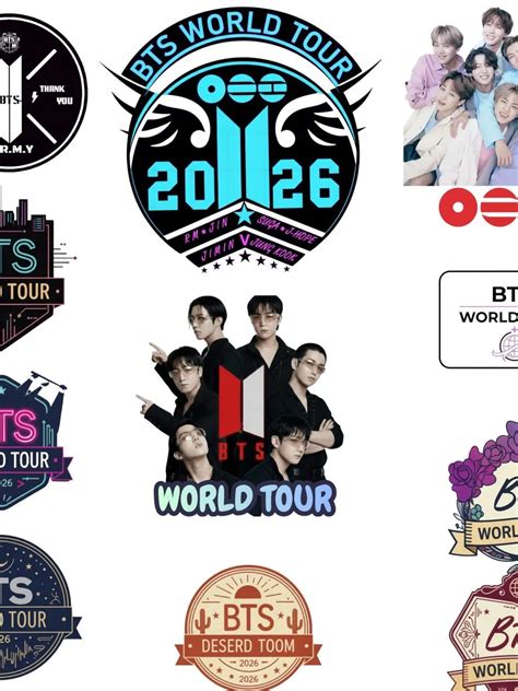 Bts World Tour 2026 Png Files Concert Dates Shirt Digital Download Bundle