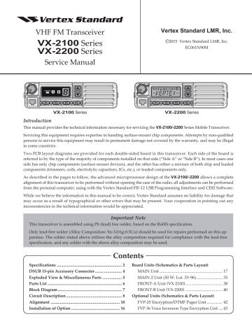 Vertex VX 2200 Series Service Manual Manualzz