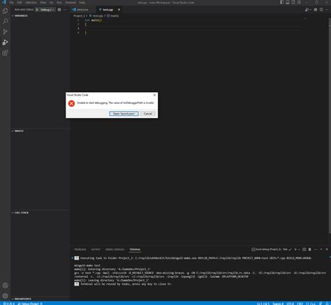 Unable To Start Debugging The Value Of Midebuggerpath Is Invalid Ask