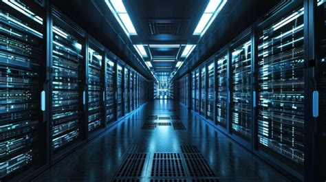 Technology Database Storage Room Premium Ai Generated Image