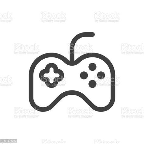 게임 컨트롤러 비디오 게임 흰색 배경에 벡터 아이콘 편집 가능한 획 완벽한 픽셀 모바일 및 웹용 윤곽선 벡터 그래픽 Brand Name Video Game에 대한 스톡 벡터