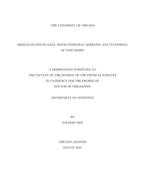 Pdf Irregular Spaced Data Spatio Temporal Modeling And Clustering Of