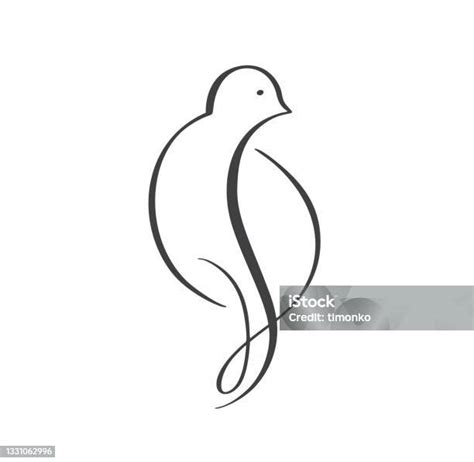 연속 한 줄 그리기 비둘기 새 플라잉 비둘기 로고 흑백 벡터 일러스트레이션 아이콘 카드 배너 포스터 전단지에 대한 개념 개념에