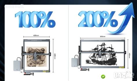 Atomstack S40 48w Pro 3000лв Max 4800лв Cnc лазер лазерно гравиране в Други машини и части в