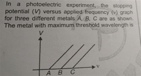 Answered In A Photoelectric Experiment The Stopping Potential V Kunduz