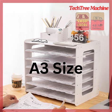 Rdy A3 Paper Drawer Tray Rack Office Paper Document Organizer Multi
