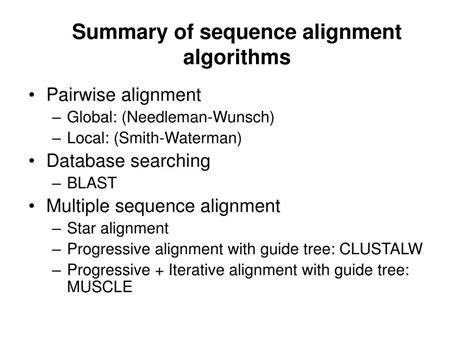 Ppt Practical Multiple Sequence Algorithms Powerpoint Presentation