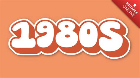 1980s Retro 1970s Font Text Effect Generator