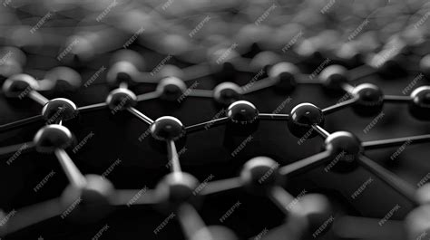 Premium Photo Closeup Of Graphene Molecular Structure With Connected