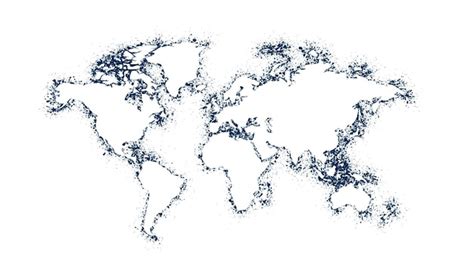 흰색 배경에 고립 된 추상 세계 지도 무료 벡터