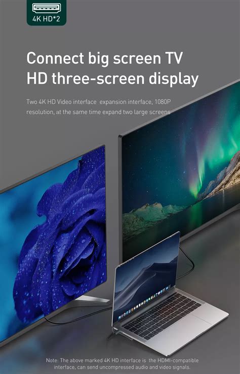 Baseus In HUB Enjoyment Series USB Type C Docking Station Gray Baseus