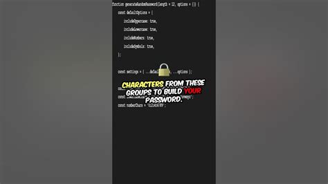 How To Build A Random Password Generator In Javascript 🔒 Javascript Passwordgenerator Youtube
